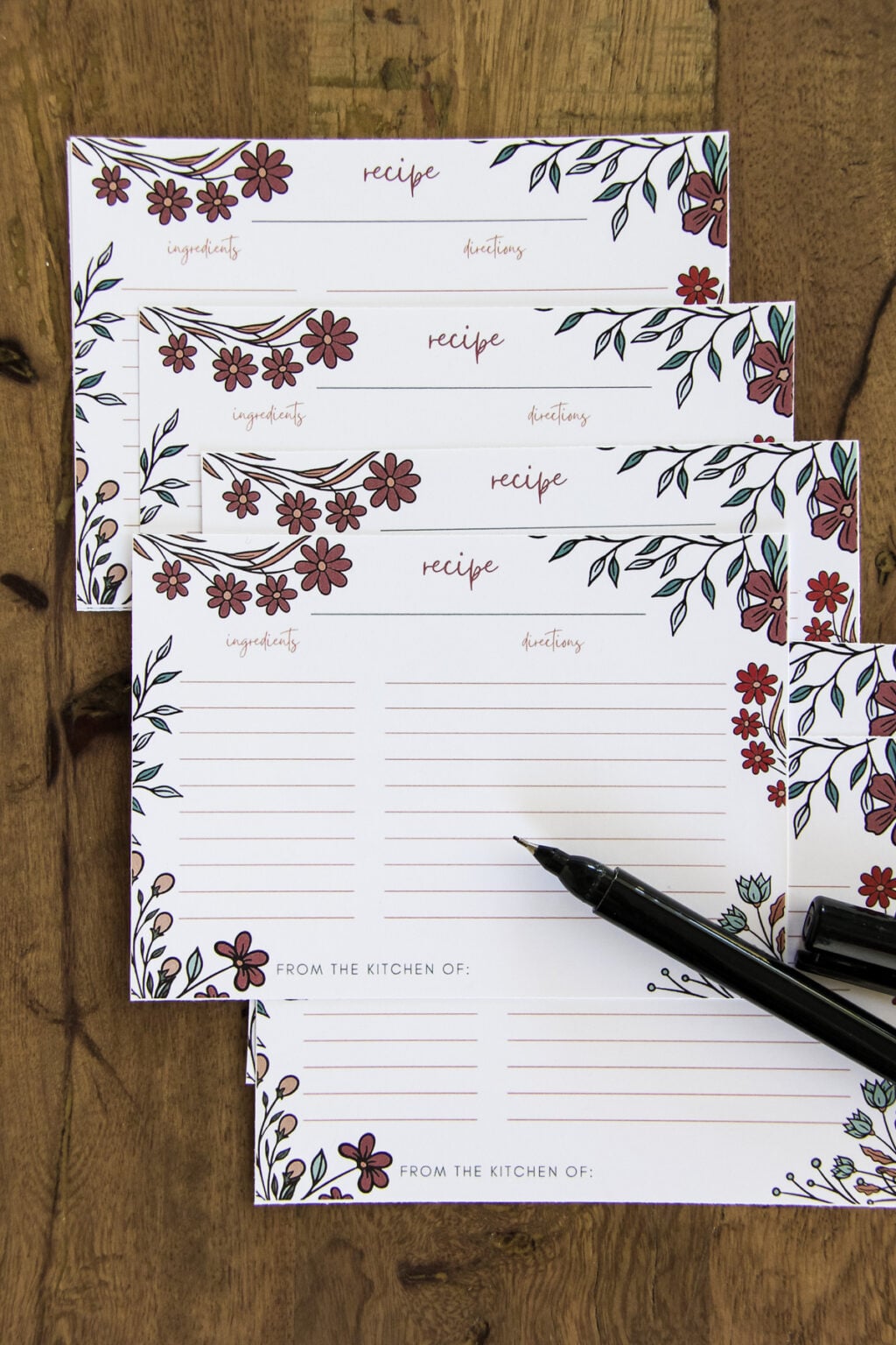 FREE Printable Fall Recipe Cards - A Pretty Life In The Suburbs
