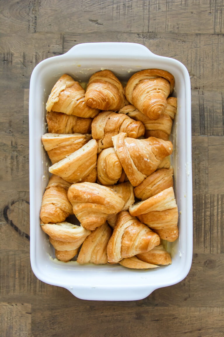 Ham and Cheese Croissant Breakfast Bake Recipe - A Pretty Life In The ...