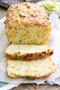 Cheesy Garlic and Leek Quick Bread - A Pretty Life In The Suburbs