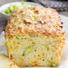 Cheesy Garlic and Leek Quick Bread - A Pretty Life In The Suburbs