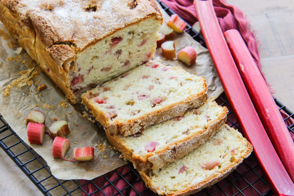 My Favourite Rhubarb Bread Recipe - A Pretty Life In The Suburbs