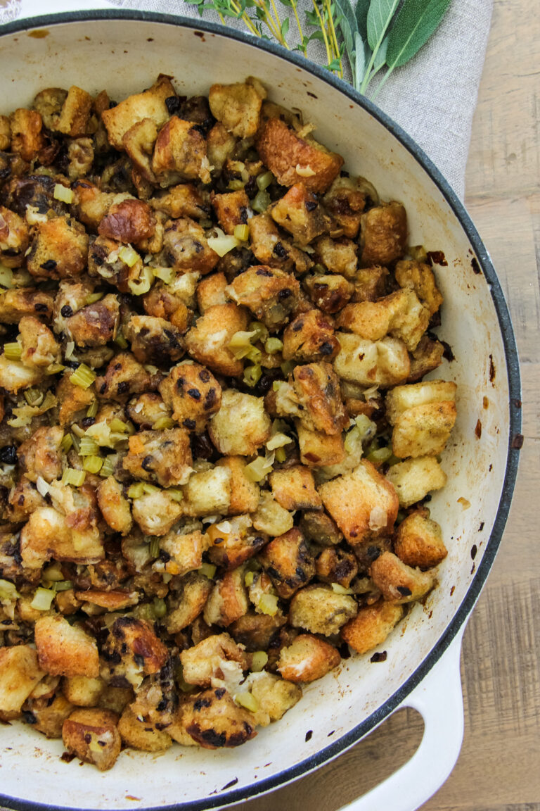 Classic Homemade Bread Stuffing - A Pretty Life In The Suburbs