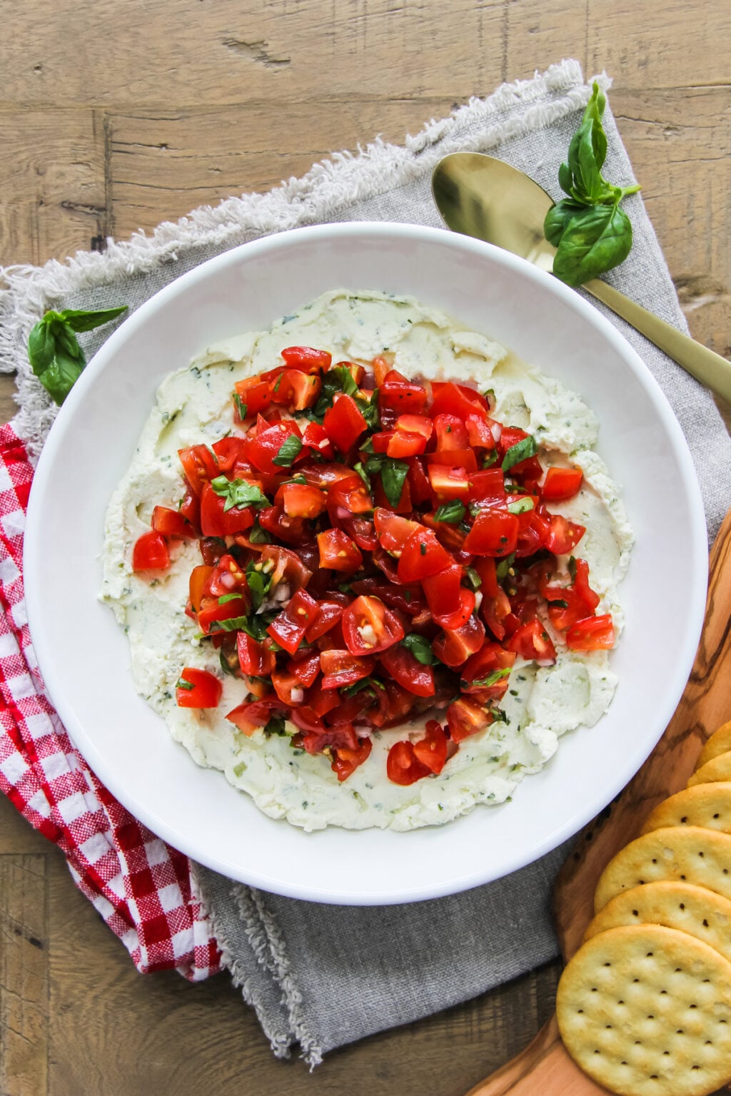 10 Minute Boursin Bruschetta Dip Recipe - A Pretty Life In The Suburbs