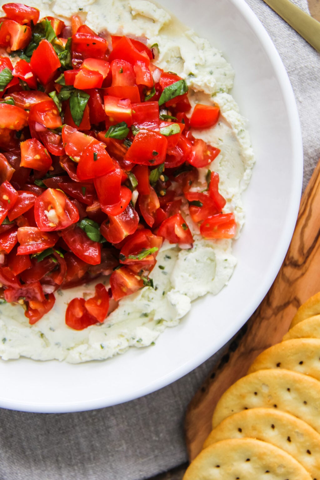 10 Minute Boursin Bruschetta Dip Recipe - A Pretty Life In The Suburbs